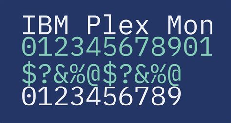 ibm plex mono free font what font is