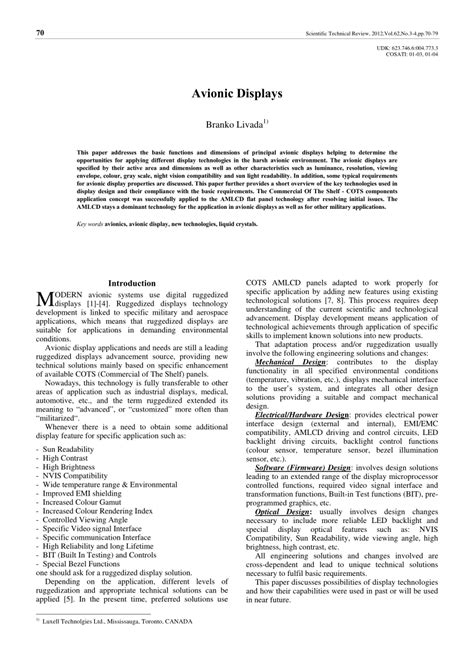 Pdf Avionic Displays
