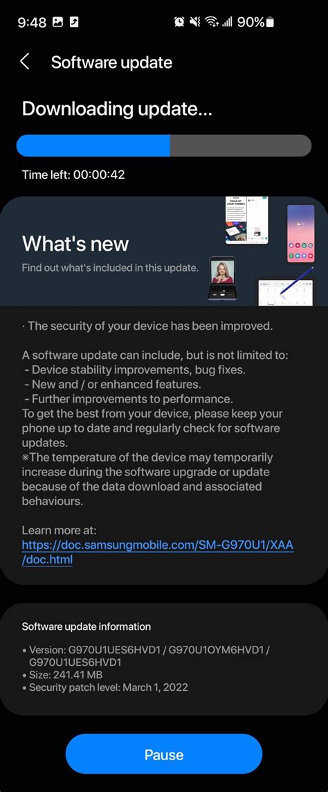This Is Only March Patch Or Included With One Ui 4 1 R Galaxys10