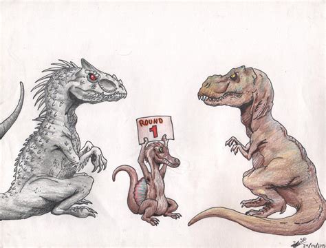 T Rex Vs Indominus Rex Drawing Drawing Tips Guide
