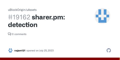 Sharerpm Detection · Issue 19162 · Ublockoriginuassets · Github