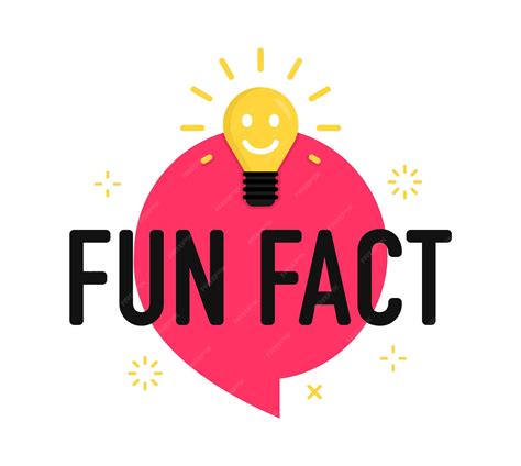 Fun Fact Icon Concept Did You Know With Light Bulb And Smiley Premium Vector