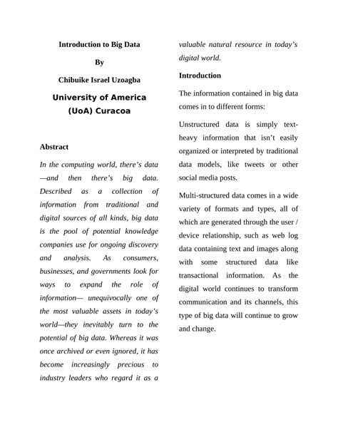 PDF Introduction To Big Data