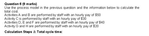 Solved Question Marks Calculate The Cycle Time Of The Chegg
