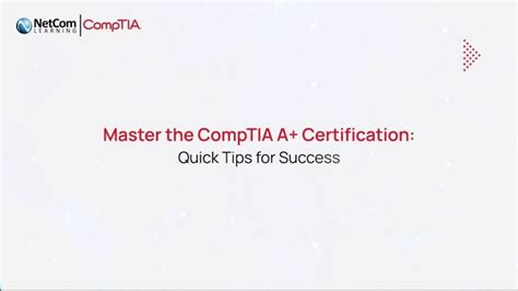Netcom Learning On Linkedin Comptia A Certification Tips And Tricks