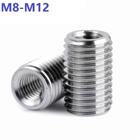 M8 M10 M12 304 Stainless Internal And External Nut Thread Conversion Socket Screw Thread Sheath