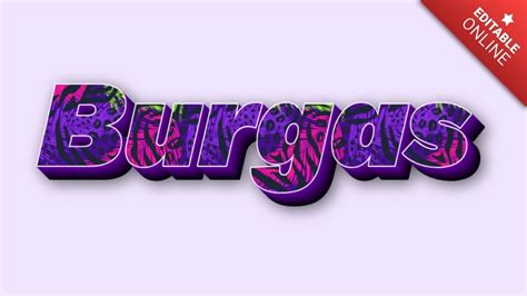 Burgas 3d With Abstract Painting Text Effect Generator