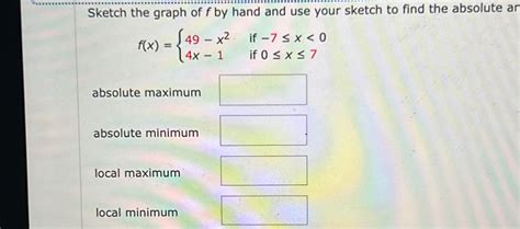 Solved Sketch The Graph Of F By Hand And Use Your Sketch To Chegg