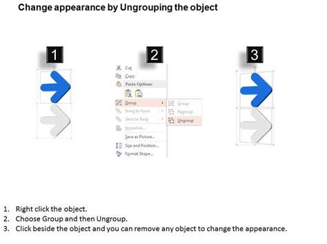 Blue And White Arrows With Icons Powerpoint Template Slide PowerPoint Shapes PowerPoint