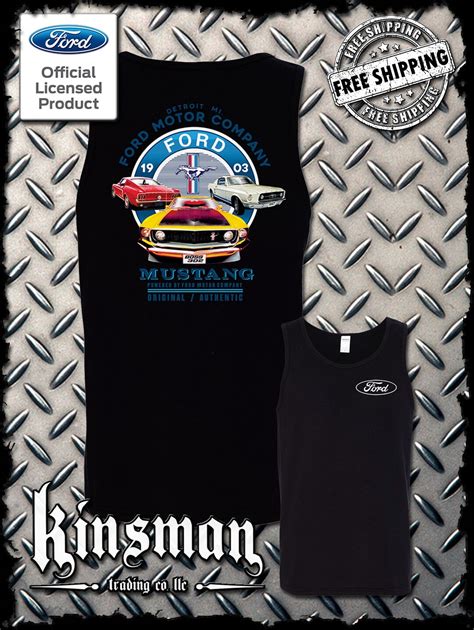 Ford Mustang Circle Logo 2 Sided Tank Top T Shirt Etsy