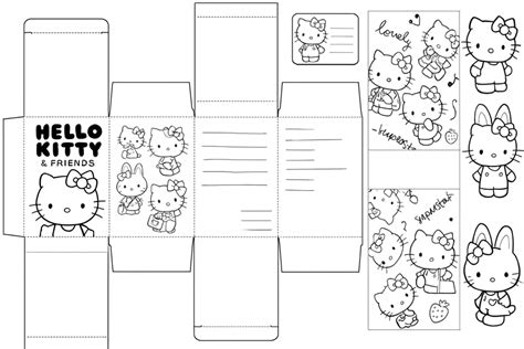 Hello Kitty Collectables Template In 2025 Printable Diy Crafts Box