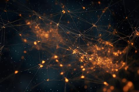 Premium Photo Connecting Dots Abstract Technology Background Generative Ai