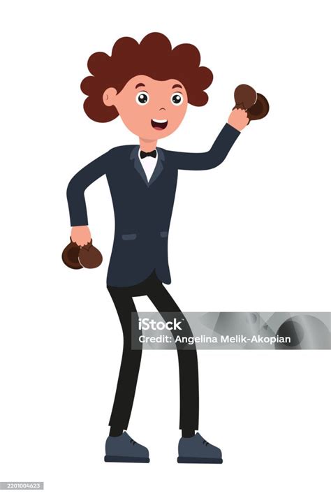 턱시도를 입은 사람이 활기찬 행사 축하 행사에서 덤벨과 함께 춤을 춥니다 공연에 대한 스톡 벡터 아트 및 기타 이미지 공연 공연자 디자인 Istock