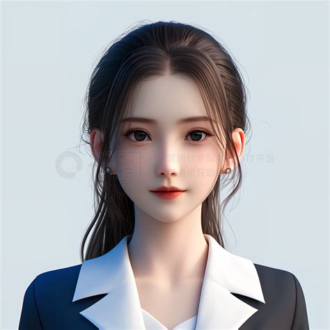 3d数字艺术3d渲染的女性经理仿真数字人ai立体元素免费下载png格式2784像素编号70206969 千图网