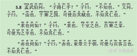 《公冶长篇》58 孟武伯问： 子路仁乎？”子曰： 不知也。” 知乎