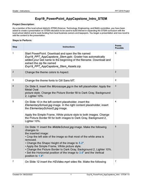 Exp19 Power Point App Capstone Intro STEM Instructions Exp19 PowerPoint AppCapstone Intro STEM