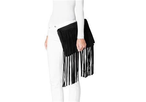 Stylish Suede Fringed Clutch By Michael Kors Luxurylaunches