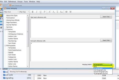 Hanging Indent On Second And Subsequent Lines Of A Reference EndNote Styles Filters And
