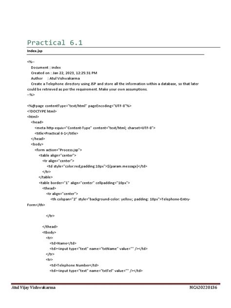 Atul Vishwakarma Ajl Practical 6 Pdf