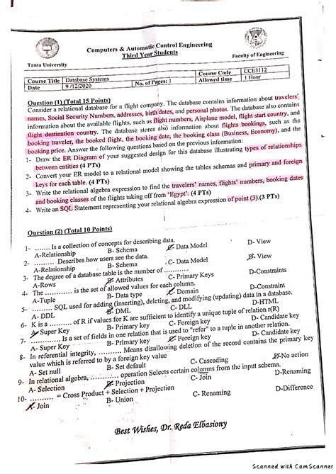 2021db midterm final intro to database exam data base management