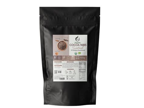 Organic Cocoa Nibs Sweetened 100g Ancient Nutra Luxe Colombo