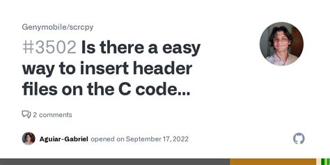 Is There A Easy Way To Insert Header Files On The C Code Without Using Include · Issue 3502