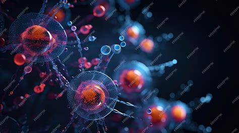 Premium Ai Image Closeup Of Virus Microstructure Microscopic Organism Light Biology Concept