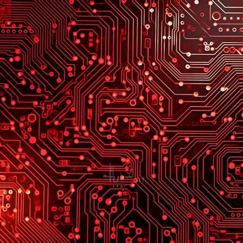 Premium Ai Image A Close Up Of A Red Circuit Board With Many Small