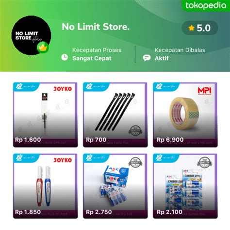 Toko No Limit Store Online Produk Lengkap And Harga Terbaik Tokopedia