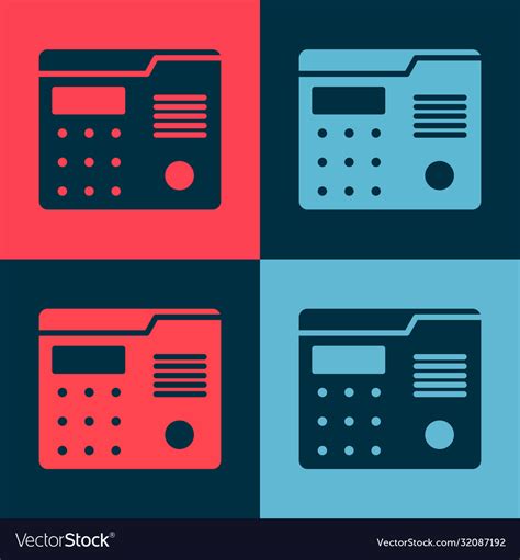 Pop Art House Intercom System Icon Isolated Vector Image