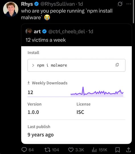 Npm Install Malware The Self Destructive Curiosity ·