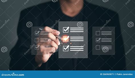 Survey Form Concept Questionnaire With Checkboxes Royalty Free Stock