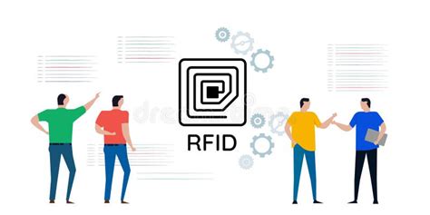 Rfid Radio Frequency Identification Wireless Id Antenna Symbol People Discuss Technology Concept