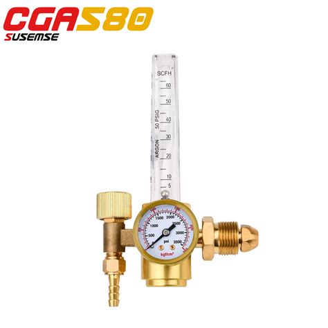 Solid Brass Argon Co2 And Helium Tig Argon Regulator Gas Flow Meter Gas Welding Thread Connector