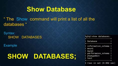 Create Database Ppt