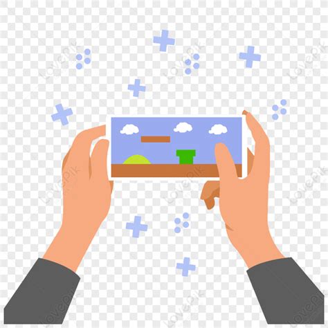 손을 잡고 휴대 전화 사회 손을 모바일 게임 그림을 재생연구아이 Png 일러스트 무료 다운로드 Lovepik
