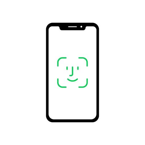 Premium Vector Face Id On Mobile Device