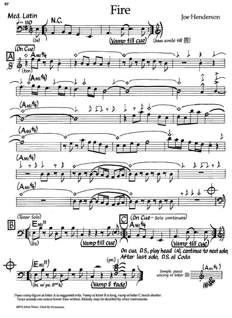 Fire 爵士钢琴曲 钢琴谱 简谱