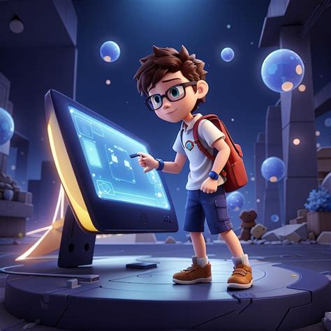 Premium Photo Futuristic Fantasy Coding Quest