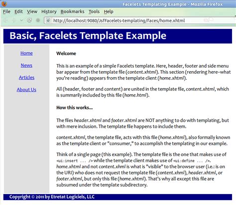 Jsf Facelets Template Project