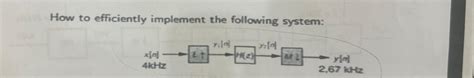 Solved How To Efficiently Implement The Following System
