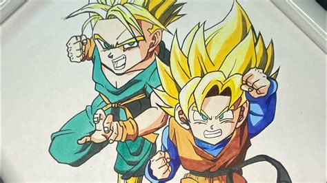 Drawing Trunks And Goten Youtube
