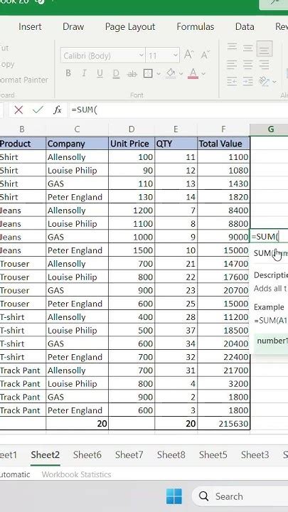 Sumproduct Formula In Excel With Example Direct Grand Total Formula