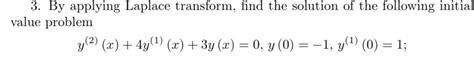 Solved By Applying Laplace Transform Find The Solution Of