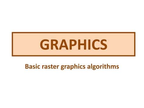 Line Drawing Algorithms Computer Graphics Notes Pptx