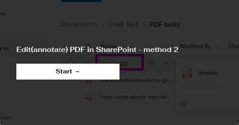 edit annotate pdf in sharepoint method 2