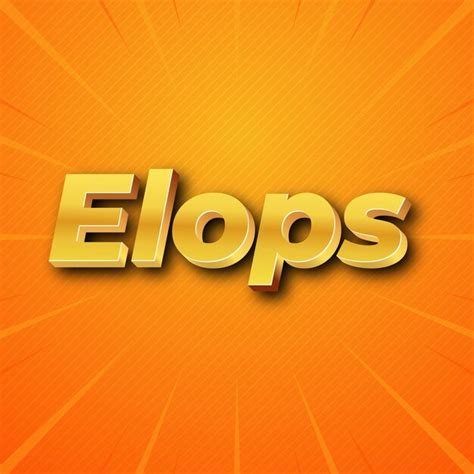 Premium Photo Elops Text Effect Gold  Attractive Background Card