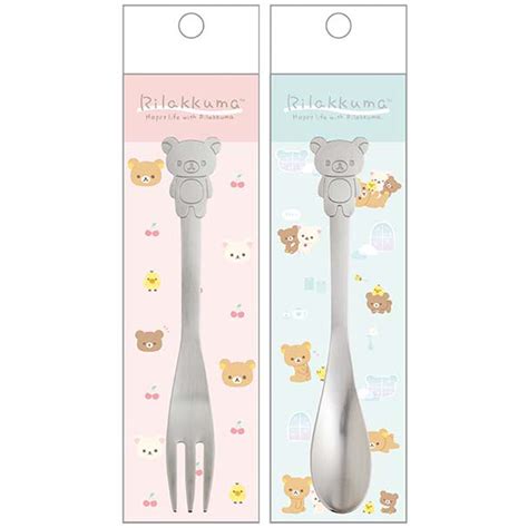 리락쿠마 산엑스 리락쿠마 코리락쿠마 스텐레스 숟가락 스푼 포크 젓가락 위시버킷