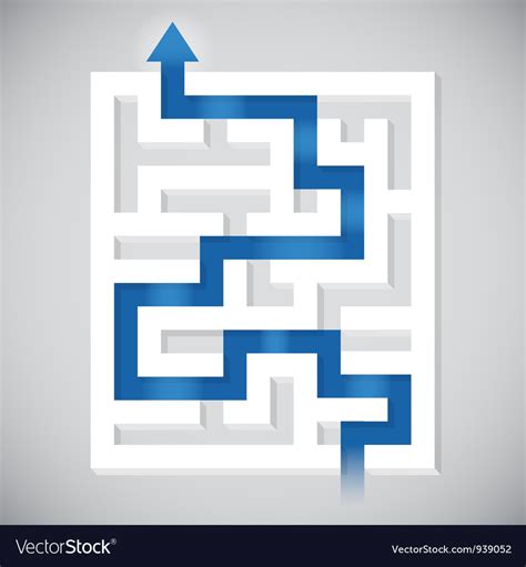 Finding Path Royalty Free Vector Image VectorStock