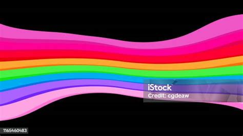 배경에 대한 검은 색과 무지개 파도 추상 적 색파 선 벽지 무지개 곡선 멀티 컬러 줄무늬 그래픽 디자인무지개 아트 라인 색상 멀티 컬러 현대 아트 라인 스타일 가리기에 대한